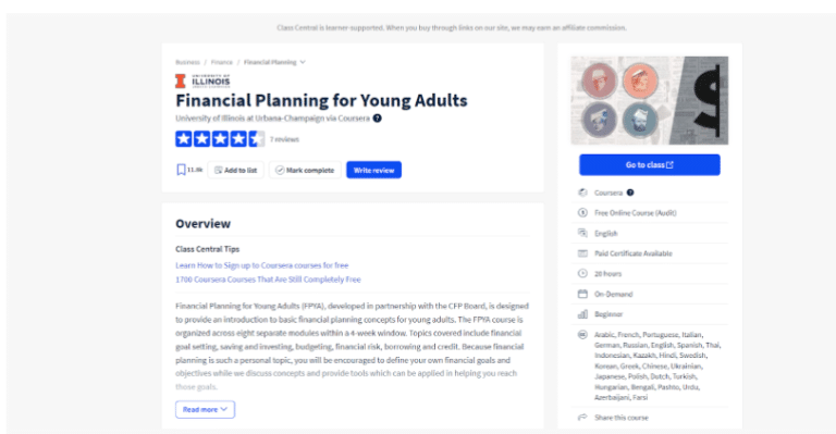 6 Best Financial Planning Courses for Beginners (2025 Picks)
